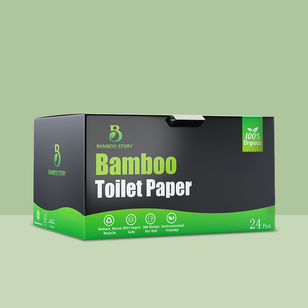 24 Unbleached Bamboo Toilet Paper | Blanket Wrapping Rolls | Bamboo Story